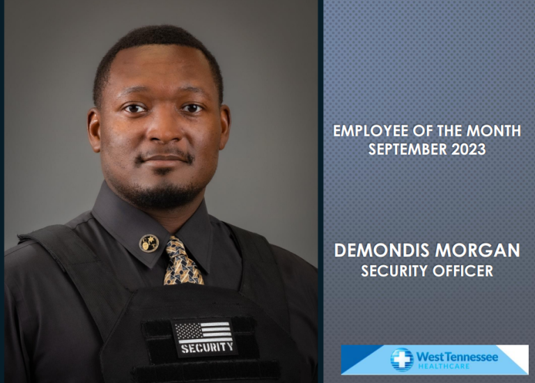 West Tennessee Healthcare - Demondis Morgan named employee of the month ...