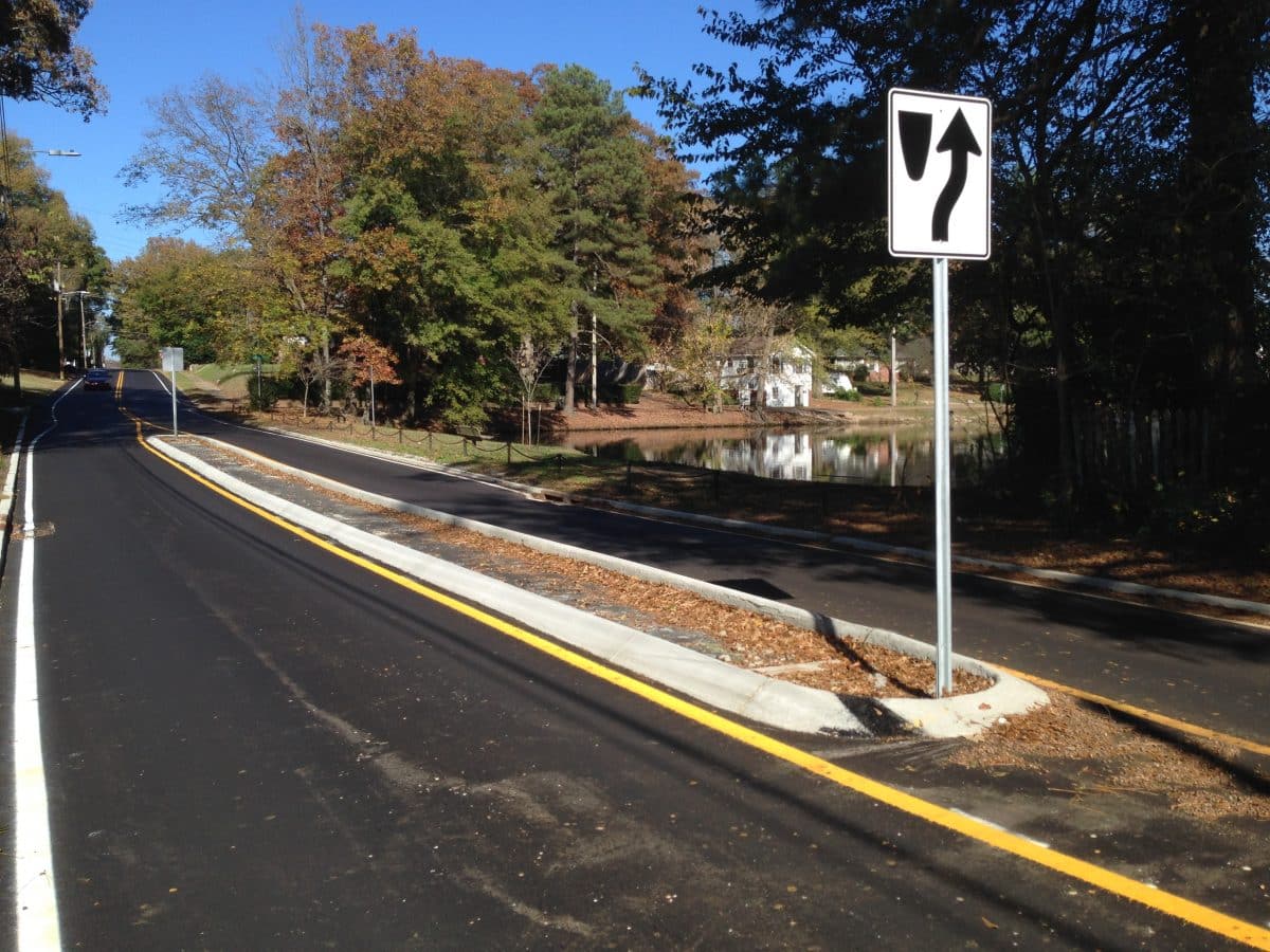 Traffic Calming Device installed on Campbell Street near Campbell Lake ...