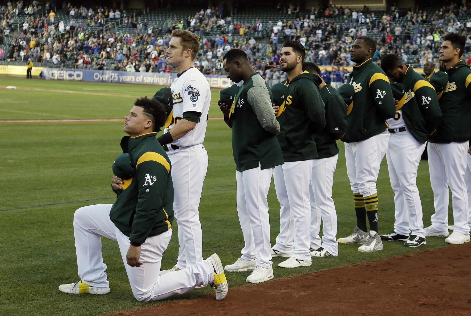Oakland's Maxwell first MLB player to kneel during anthem - Talk-N West TN